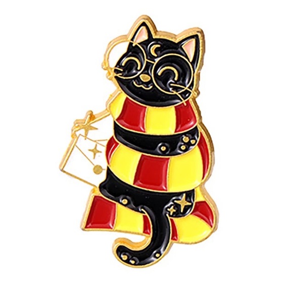Jewelry | Celestial Moon Harry Potter Gryffindor Luna Black Cat Witchy ...